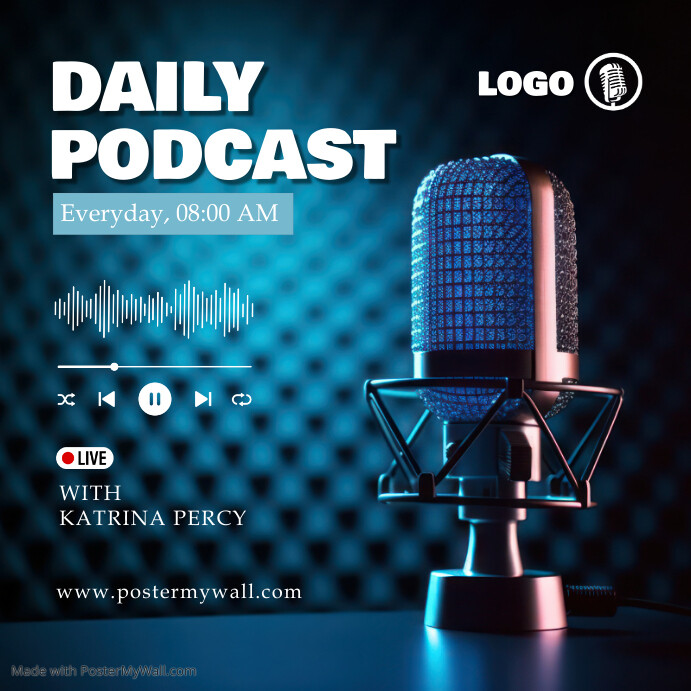 Copy of Modern & Minimal Daily Podcast Instagram Pos | PosterMyWall
