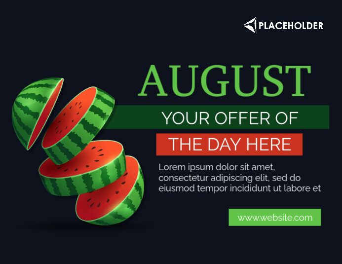 Modern & Minimal Dark Blue New Month, August Template | PosterMyWall