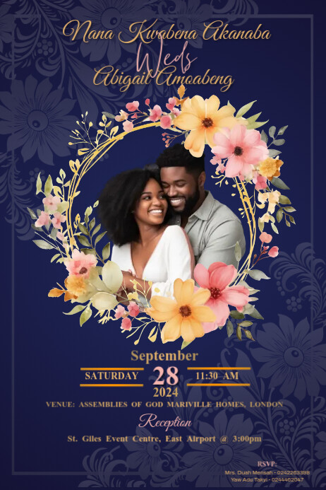 Modern & Minimal Digital Wedding Invitation C Template | PosterMyWall