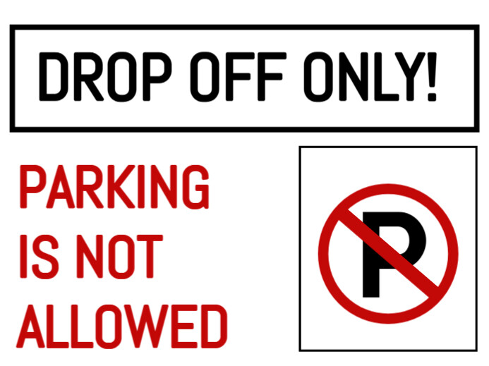 Modern & Minimal Drop Off Only Yard Sign Template | PosterMyWall