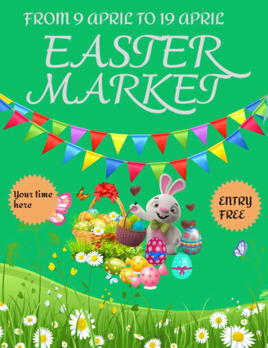 Copy of Modern & Minimal Easter Market Flyer (us Letter) | PosterMyWall