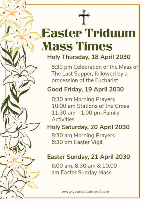 Copy of Modern & Minimal Easter Triduum A4 | PosterMyWall