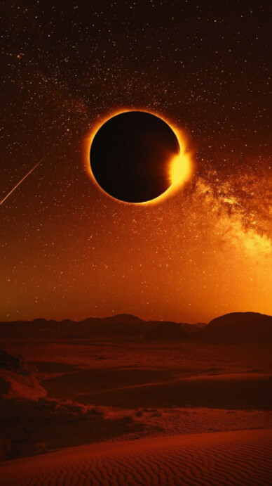 Modern & Minimal Eclipse Digital Display (9:16) Template | PosterMyWall