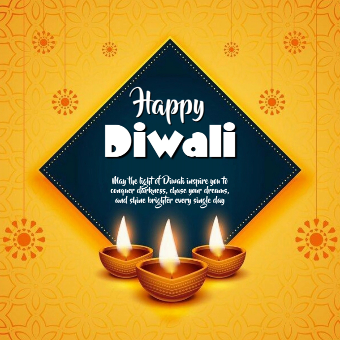 Modern & Minimal Editable Diwali Card Logo Template | PosterMyWall