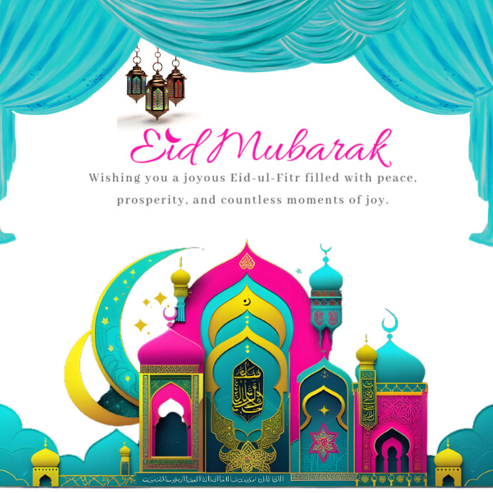 Modern & Minimal Eid Mubarak Template Free Download Instagram Post ...