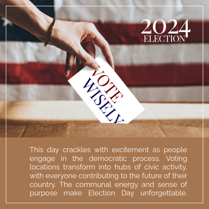 Modern & Minimal Election Day Instagram Post Template | PosterMyWall