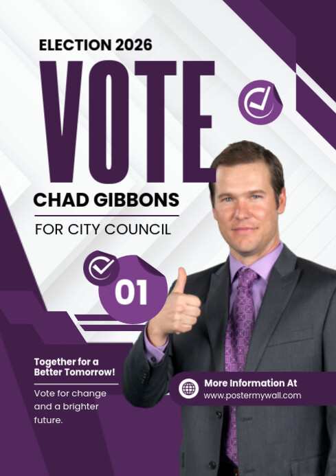 Copy of Modern & Minimal Election Vote A4 | PosterMyWall