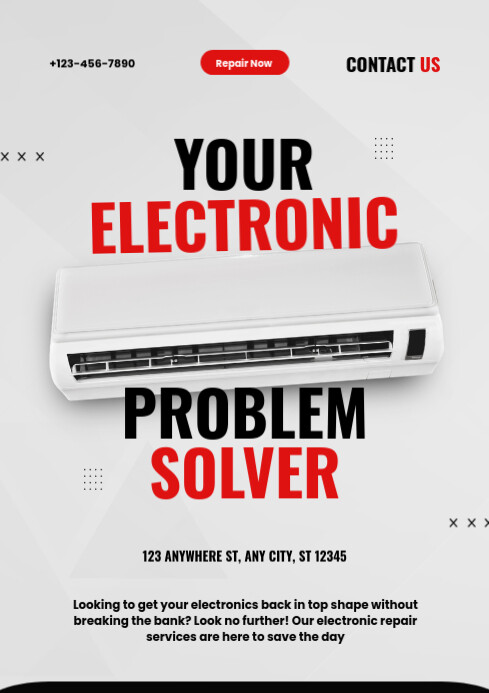Copy of Modern & Minimal Electronic Problem Solver A4 | PosterMyWall