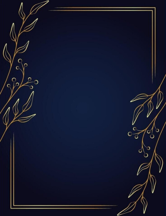 Modern & Minimal Elegant Gold Border Frame Template Flyer (us Letter ...