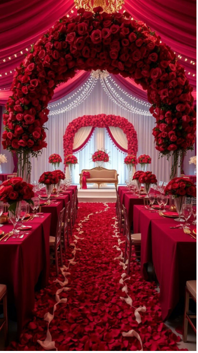 Modern & Minimal Elegant Wedding Reception Background Digital Display ...