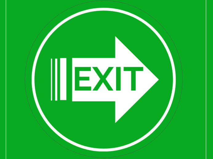 Modern & Minimal Exit Sign Yard Sign Templat | PosterMyWall