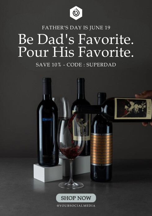 Modern & Minimal Fathers Day Promo Event A4 Template | PosterMyWall