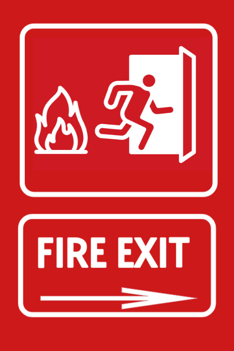 Modern & Minimal Fine Exit Sign Board Poster Template | PosterMyWall