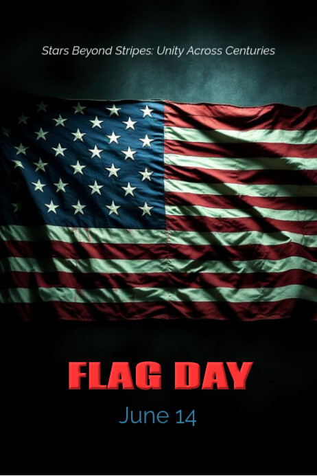 Plantilla de Modern & Minimal Flag Day Poster | PosterMyWall