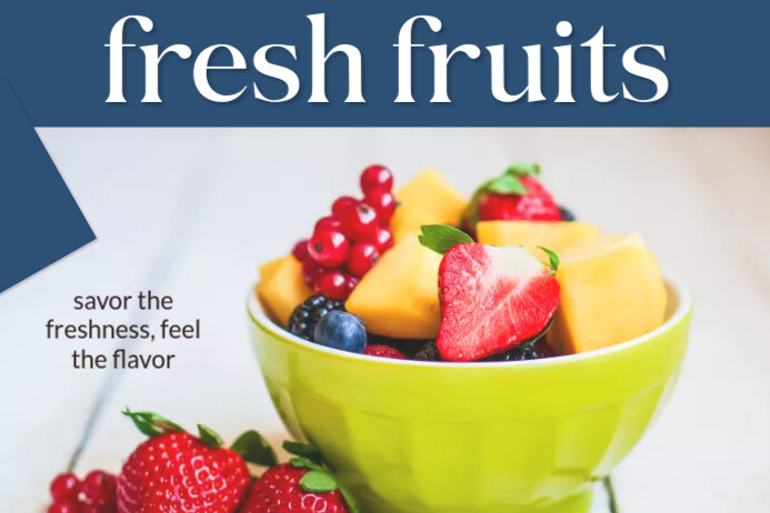 Copy of Modern & Minimal Fresh Fruits Label | PosterMyWall