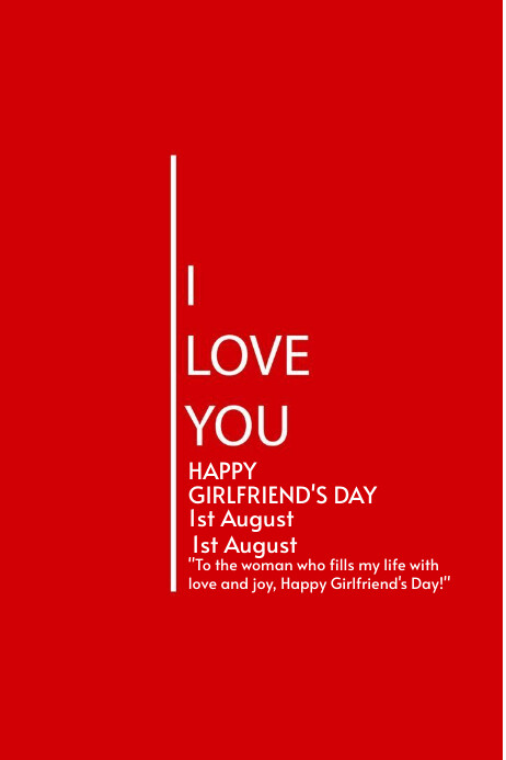 Plantilla de Modern & Minimal Girlfriends Day Poster | PosterMyWall