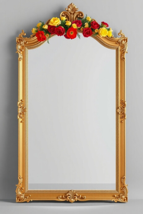 Modern & Minimal Gold Picture Frame Poster Template | PosterMyWall