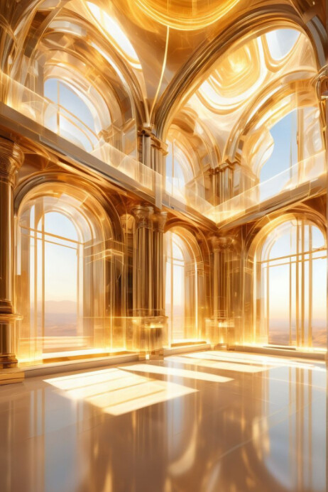 Modern & Minimal Golden Palace Of Light Poster Template | PosterMyWall