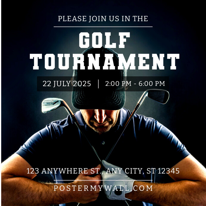 Modern & Minimal Golf Tournament Pos Instagra Template | PosterMyWall