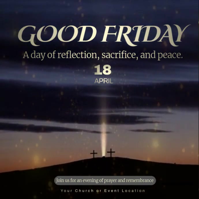 Copy of Modern & Minimal Good Friday Instagram Post | PosterMyWall