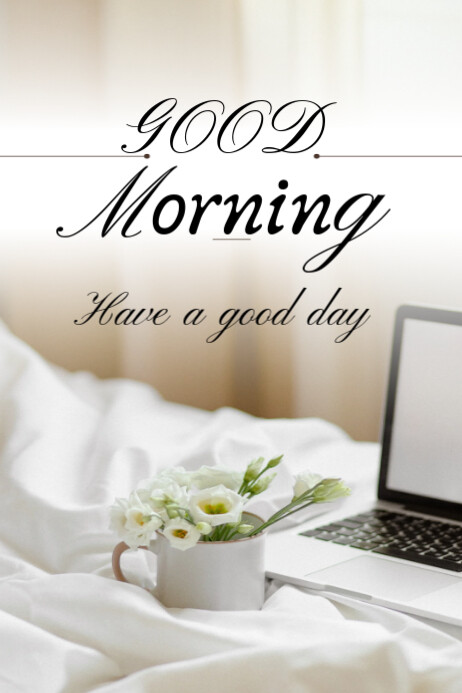 Modern & Minimal Good Morning Poster Template | PosterMyWall