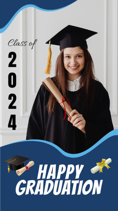 Modern & Minimal Graduation Announcement Instagram Story Template ...