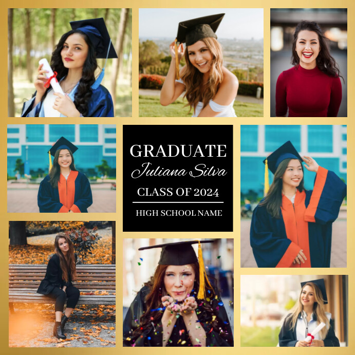 Copy of Modern & Minimal Graduation Announcement Phot | PosterMyWall