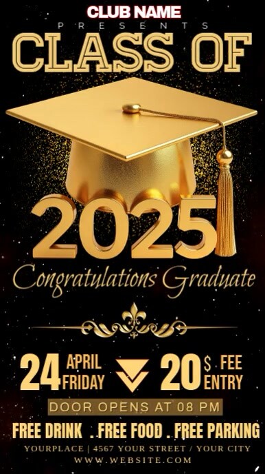 Modern & Minimal Graduation Instagram Reel Template | PosterMyWall