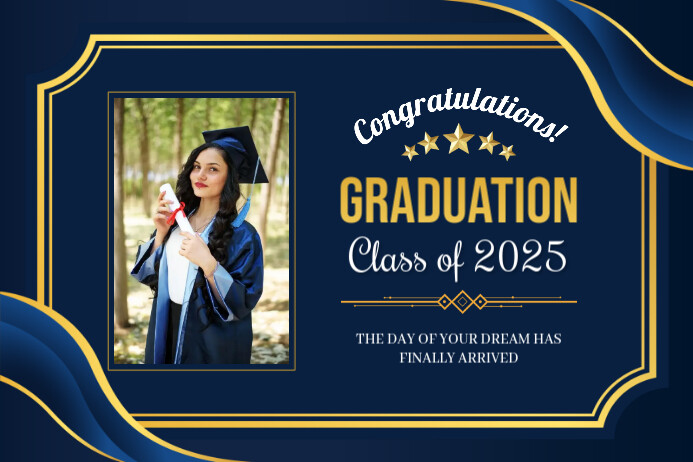 Copy of Modern & Minimal Graduation Yard Sign Poster | PosterMyWall