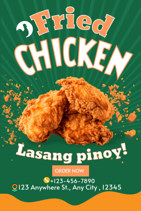 Modern & Minimal Green And White Classic Refined Food Restaurant Poster ...