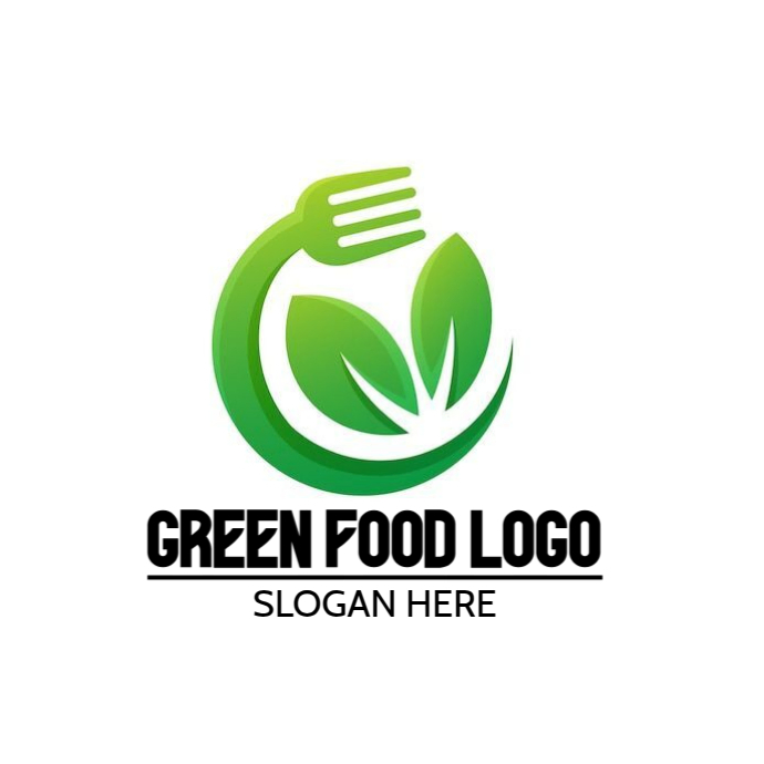 Modern & Minimal Green Food Logo Logo Template | PosterMyWall