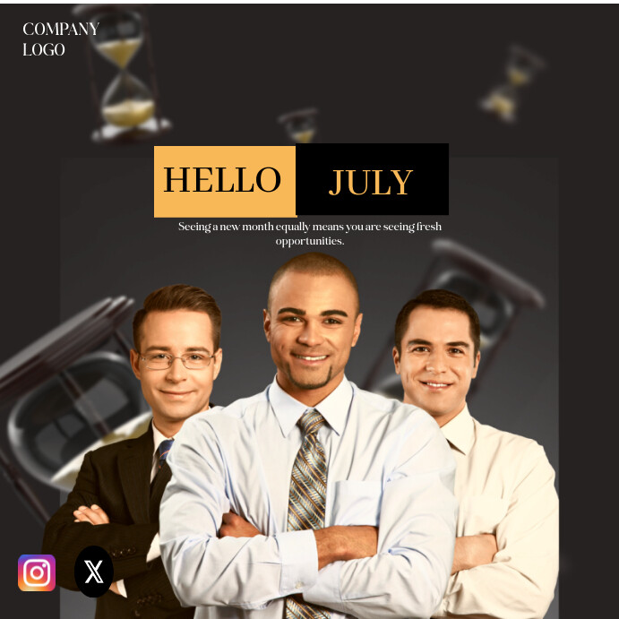 Modern & Minimal Grey And Yellow Happy New Mo Template | PosterMyWall