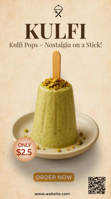 Modern & Minimal Handcrafted Kulfi Instagram Reel Template | PosterMyWall
