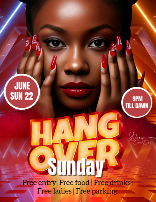 Copy of Modern & Minimal Hang Over Flyer (us Letter) | PosterMyWall