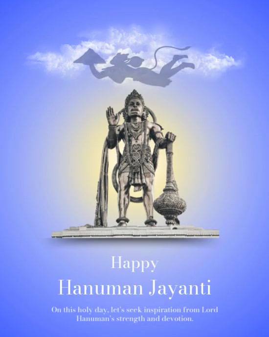 Copy of Modern & Minimal Hanuman Jayanti Instagram Portrait | PosterMyWall
