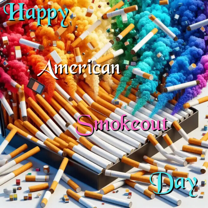 Modern & Minimal Happy America Smokeout Day Instagram Post Template ...