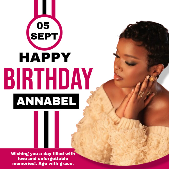 Copy of Modern & Minimal Happy Birthday Card Instagram Post | PosterMyWall