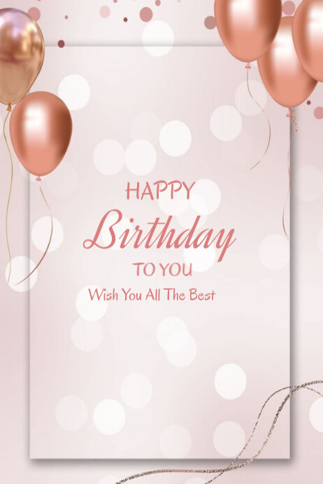 Modern & Minimal Happy Birthday To You Poster Template | PosterMyWall