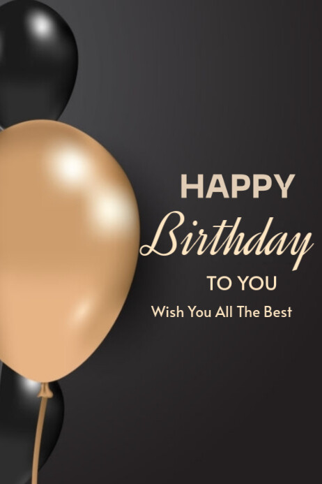 Modern & Minimal Happy Birthday To You Poster Template | PosterMyWall