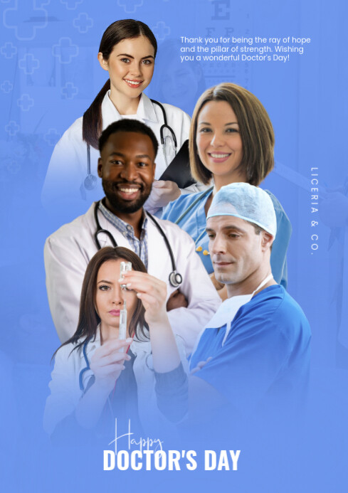 Copy of Modern & Minimal Happy Doctor's Day A4 | PosterMyWall