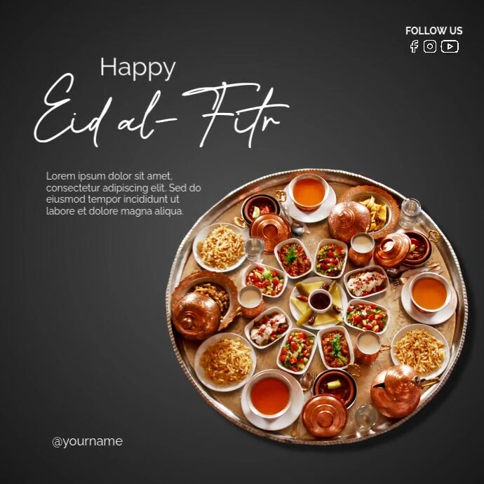 Copy of Modern & Minimal Happy Eid Al-fitr Instagram Post | PosterMyWall