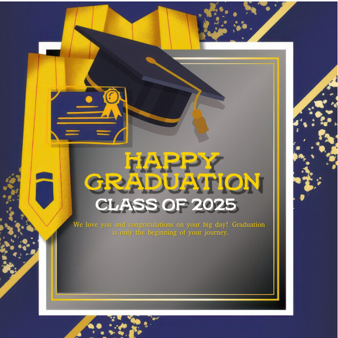 Modern & Minimal Happy Graduation Instagram Post Template | PosterMyWall