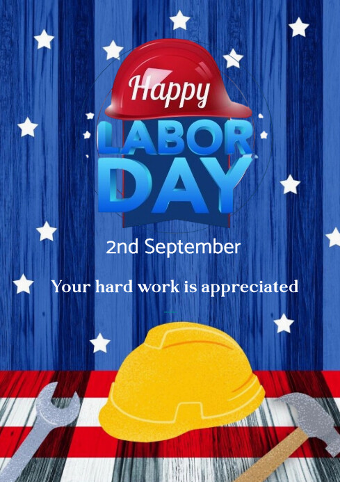 Copy of Modern & Minimal Happy Labor Day A4 | PosterMyWall