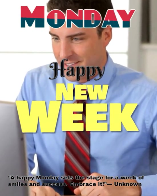 Modern & Minimal Happy New Week Instagram Portrait Template | PosterMyWall