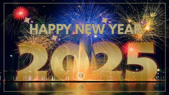 Modern & Minimal Happy New Year 2025 Youtube Thumbnail Template ...