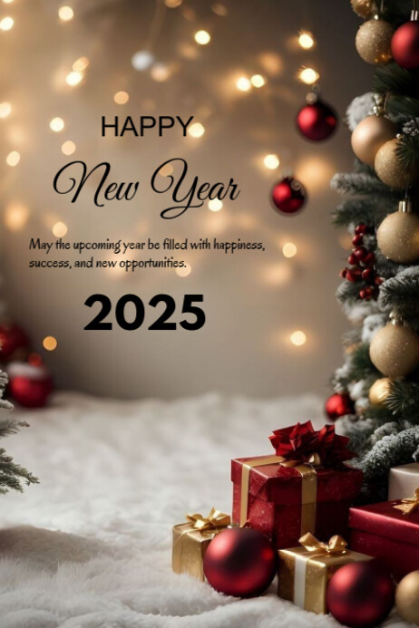 Copy of Modern & Minimal Happy New Year Poster | PosterMyWall