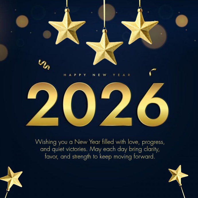 Modern & Minimal Happy New Year Wishes Template Design Instagram Post ...