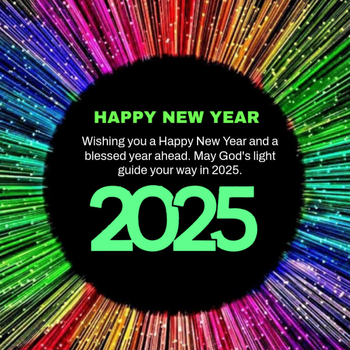 Plantilla de Modern & Minimal Happy New Year Wishes Template Design ...