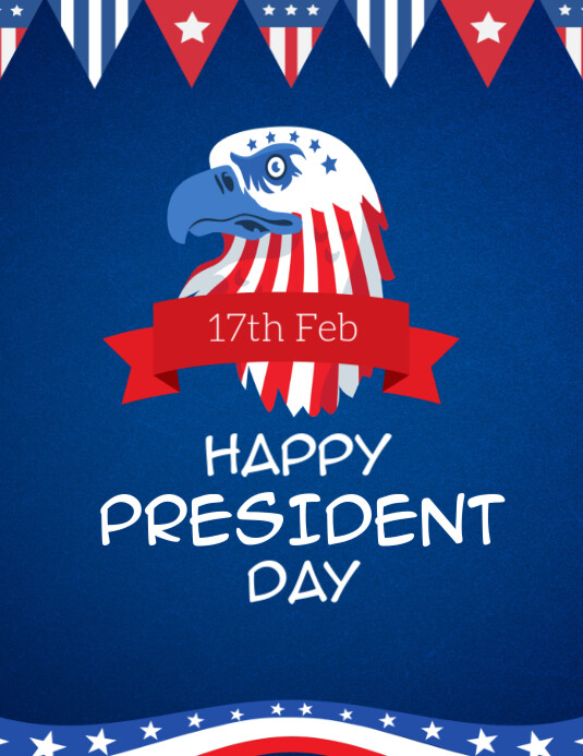 Modern & Minimal Happy President Day Template Flyer (us Letter ...