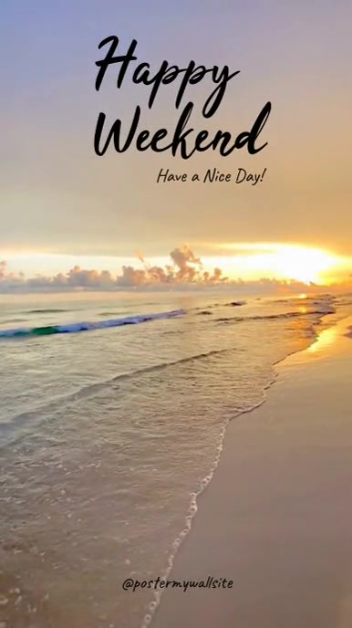 Modern & Minimal Happy Weekend Reel Instagram Template | PosterMyWall